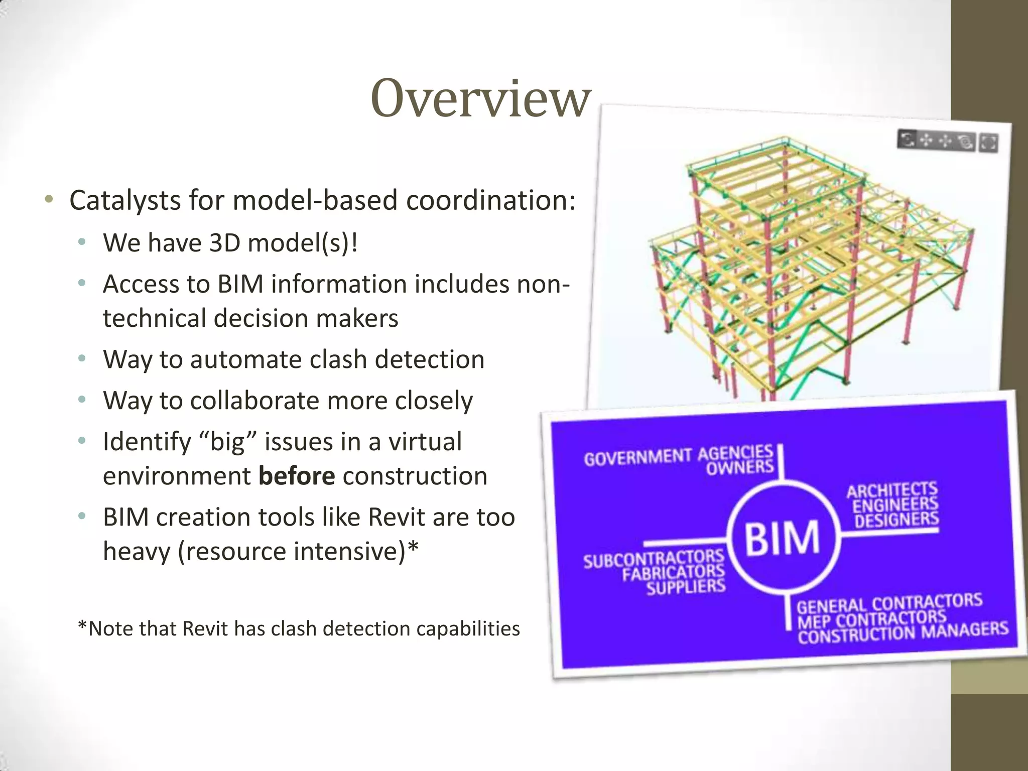 Coordination using Navisworks or BIMsight | PPTX