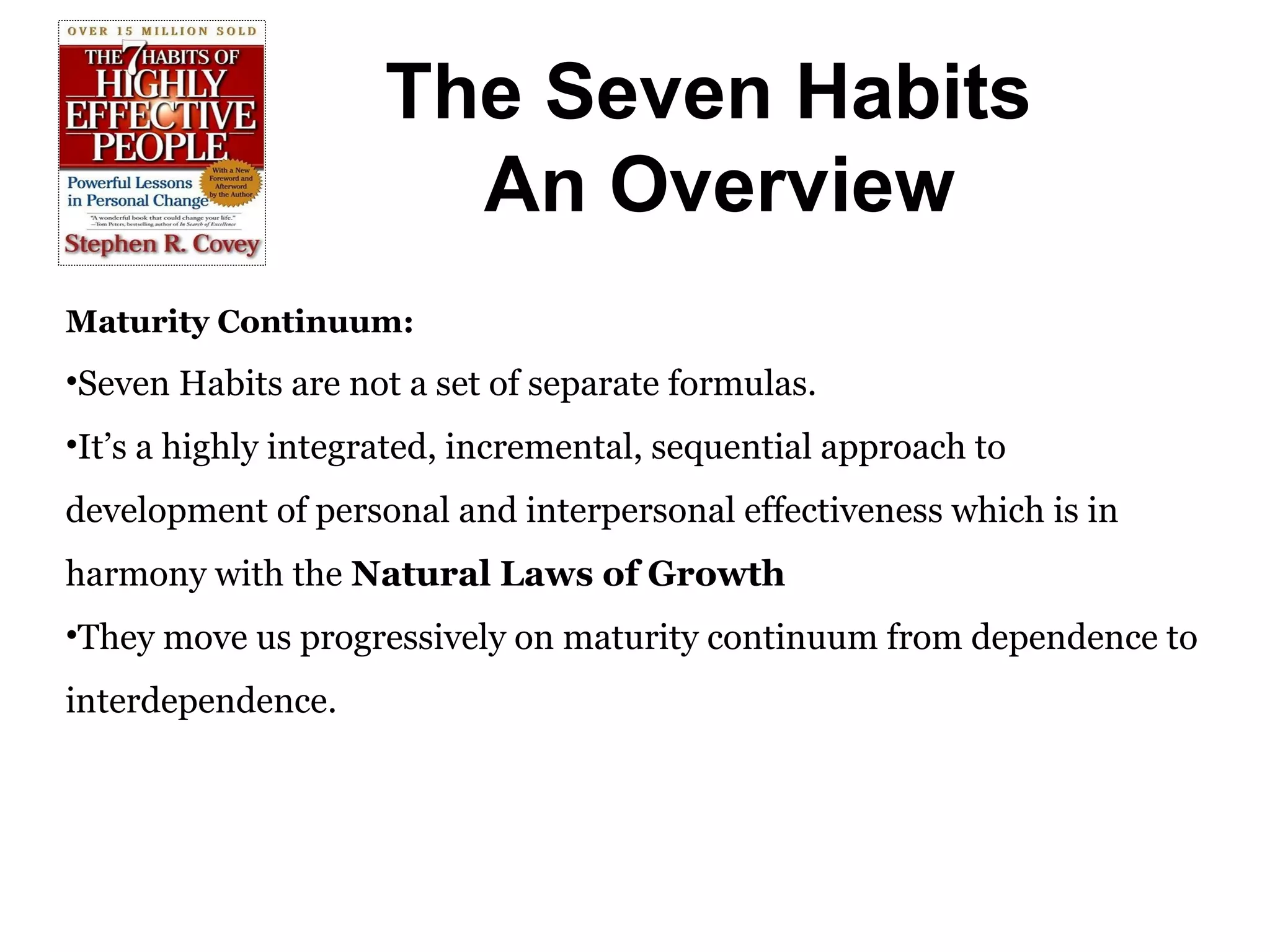 The 7 Habits of Highly Effective People | PPT