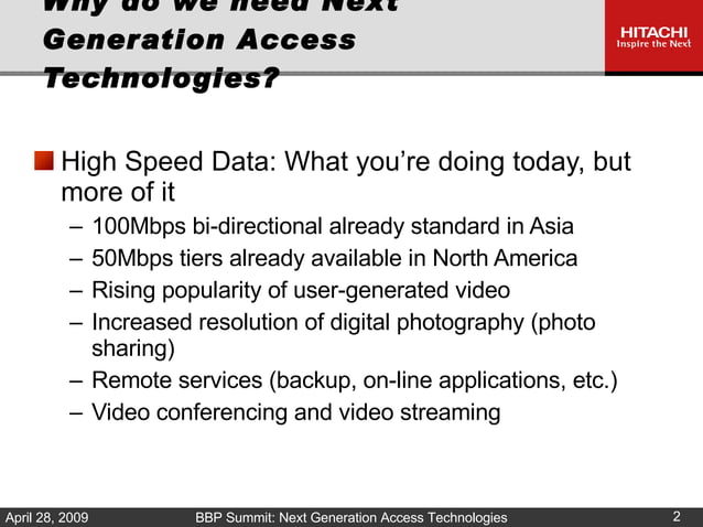 Next Generation Access Technologies | PPT