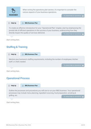 BBQ Business Plan Example Template | PDF