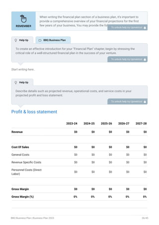 BBQ Business Plan Example Template | PDF