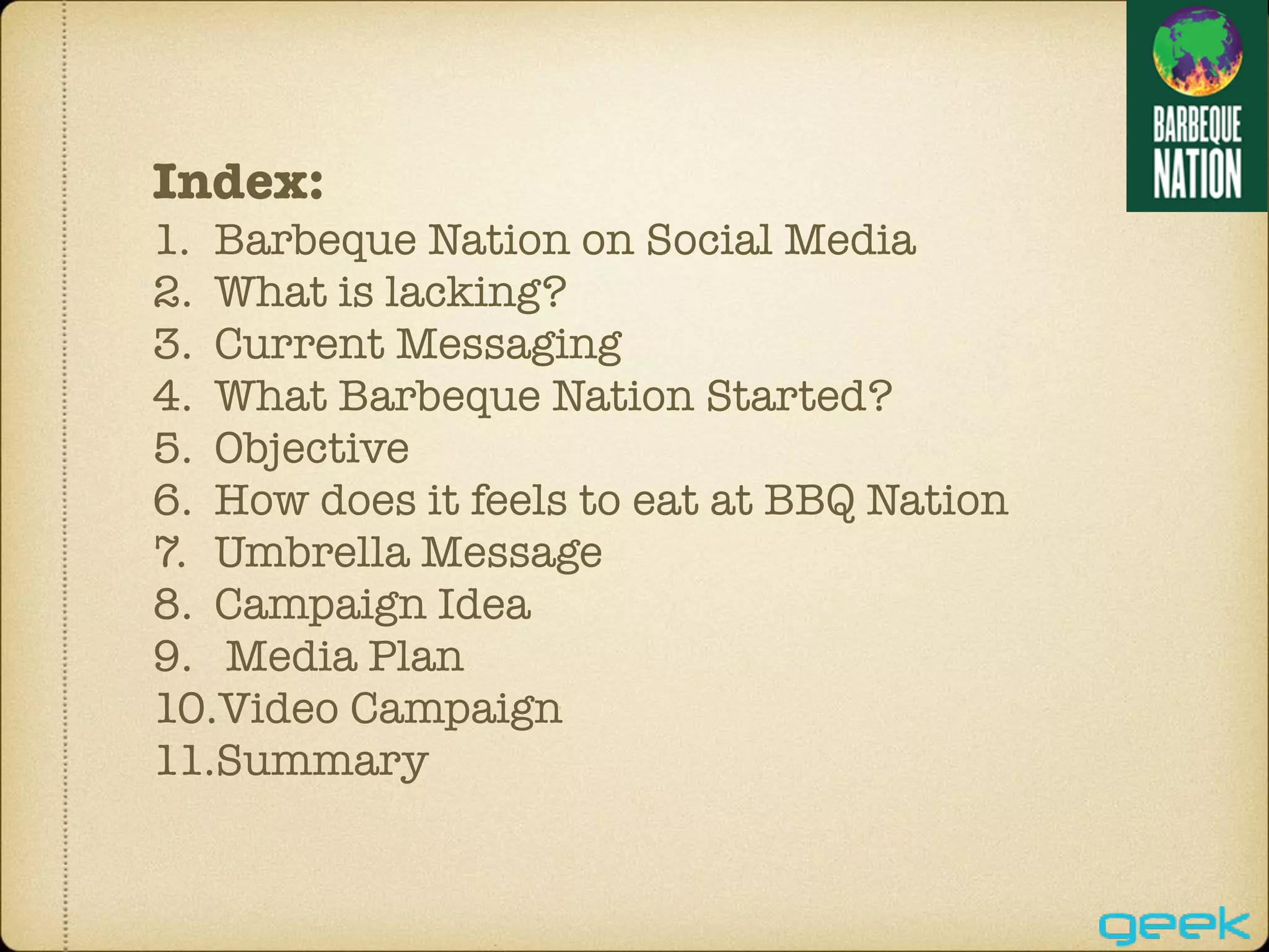 Barbeque Nation Pitch Deck by Sumit Maurya | PDF