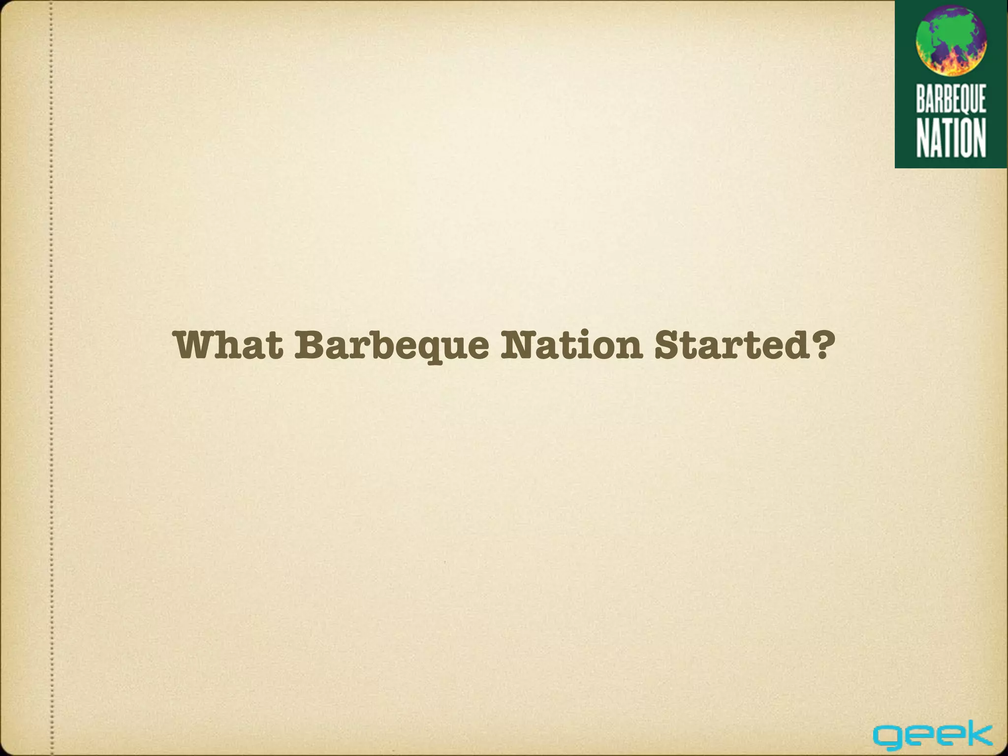 Barbeque Nation Pitch Deck by Sumit Maurya | PDF