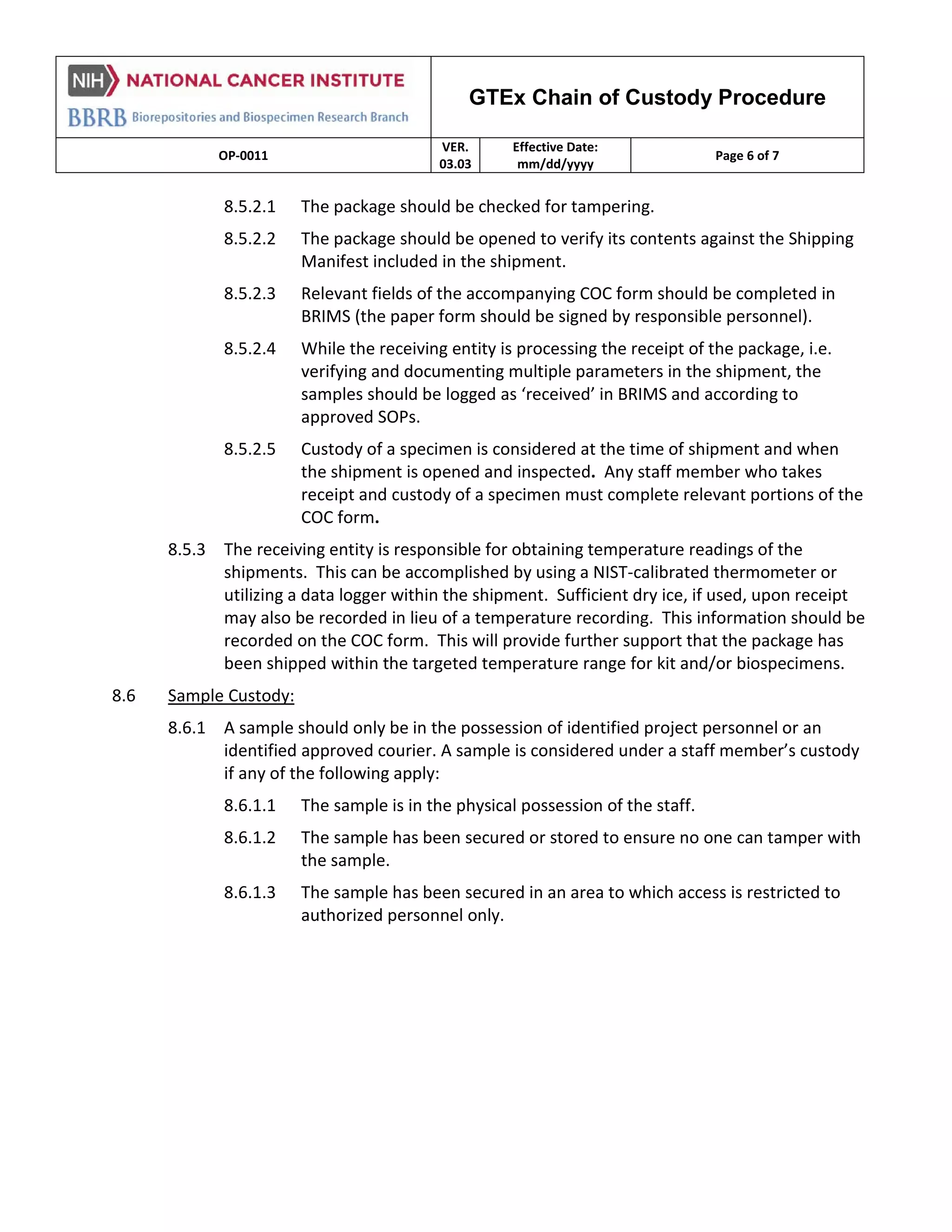 BBRB-OP-0011 GTEx Chain of Custody Procedure.pdf