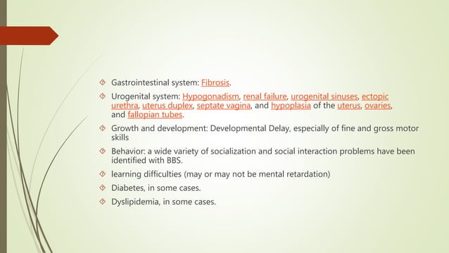 Bardet Biedl Syndrome | PPTX | Eye and Vision Conditions | Diseases and ...