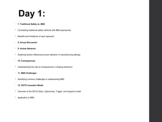 Behavior Based Safety training - 2 days.ppt