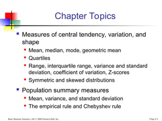 Numerical measures summarize data patterns | PPT