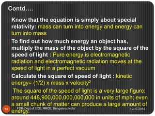 Albert Einstein Theory E=MC2 Interpretation | PPTX