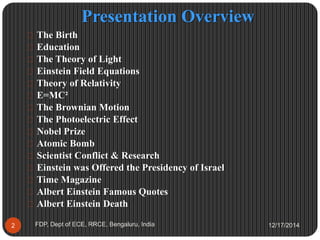 Albert Einstein Theory E=MC2 Interpretation | PPTX