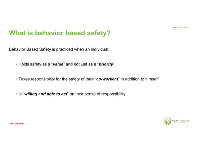 Behavioral based safety requirements presentation | PPT