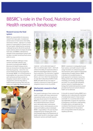 BBSRC - FOOD NUTRITION AND HEALTH | PDF