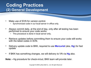 Bb Tequila Coding Style (Draft) | PPT