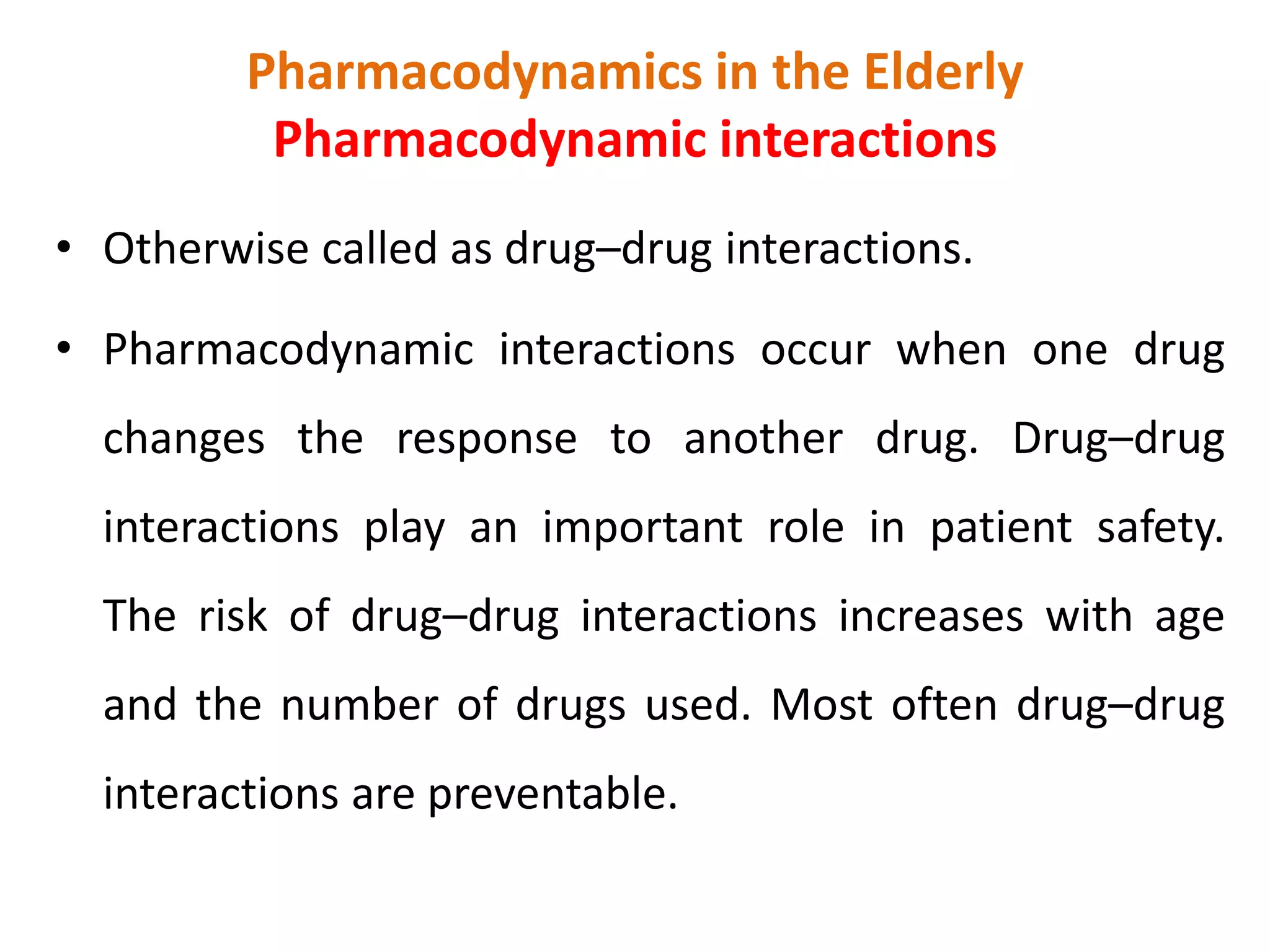 Geriatric pharmacology - Introduction | PPTX