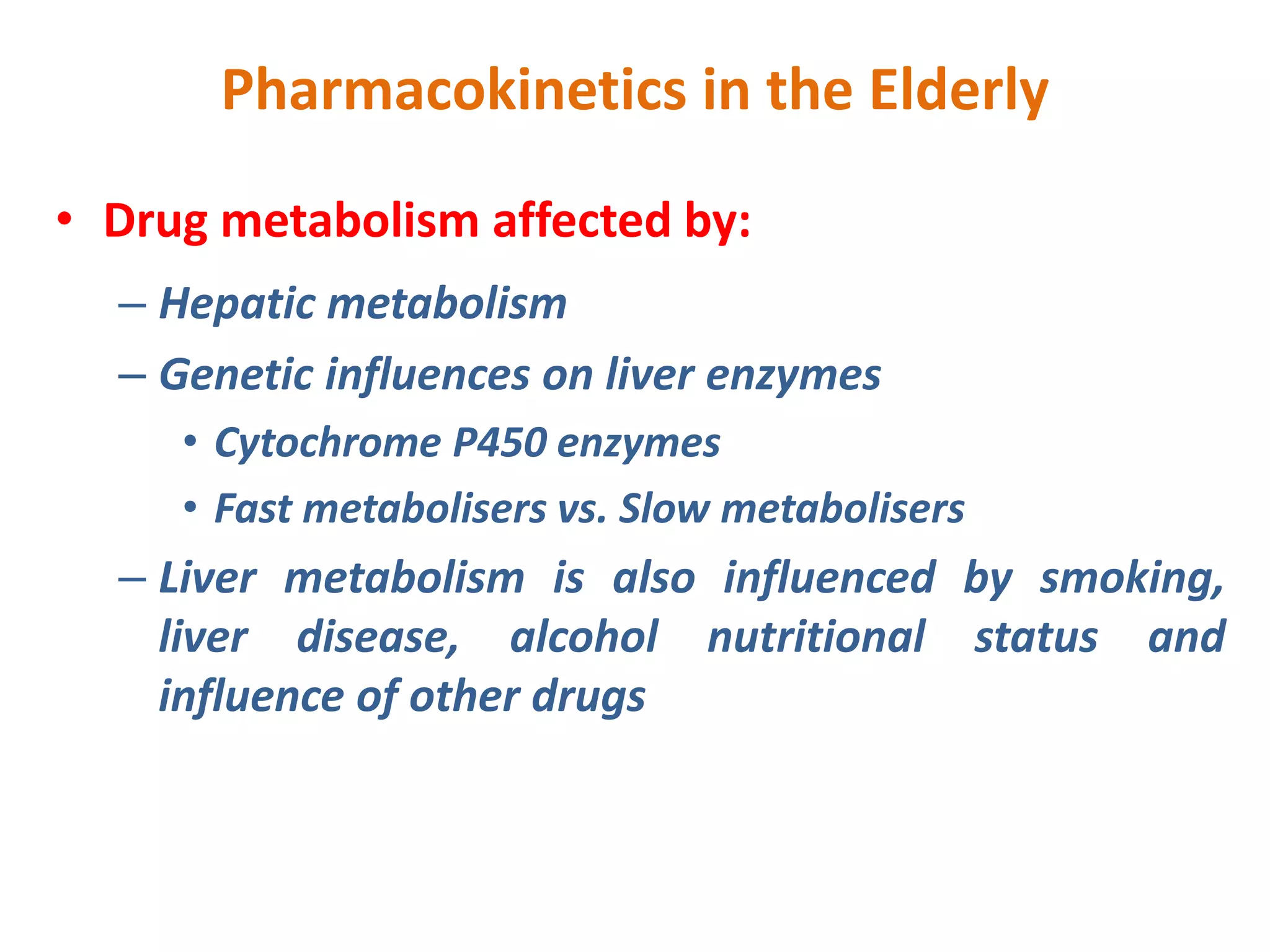 Geriatric pharmacology - Introduction | PPTX