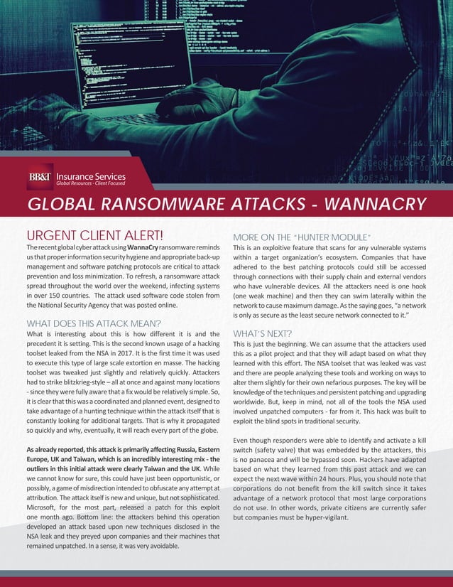 Global Ransomware Attacks | PDF