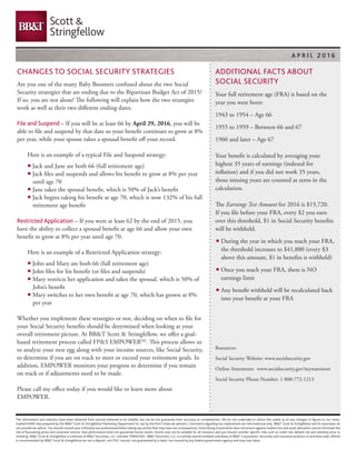 MarketShare April 2016 The Tucker-Fontana Group BB&T Scott ...