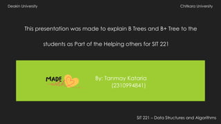 B Trees and B+ Trees Data structures in Computer Sciences | PDF