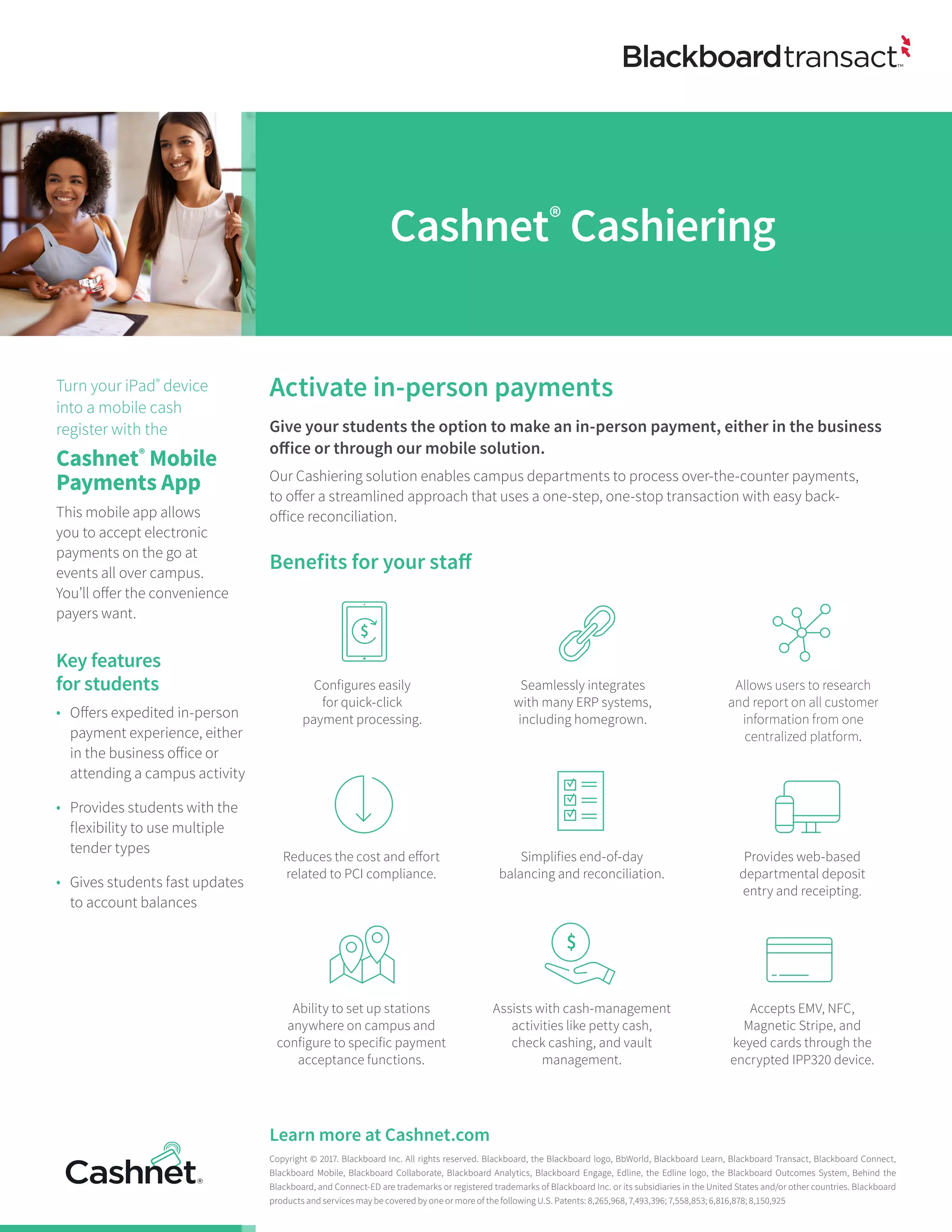 Bb ts 2017_sell-sheet cashnet-cashiering_rv3 | PDF