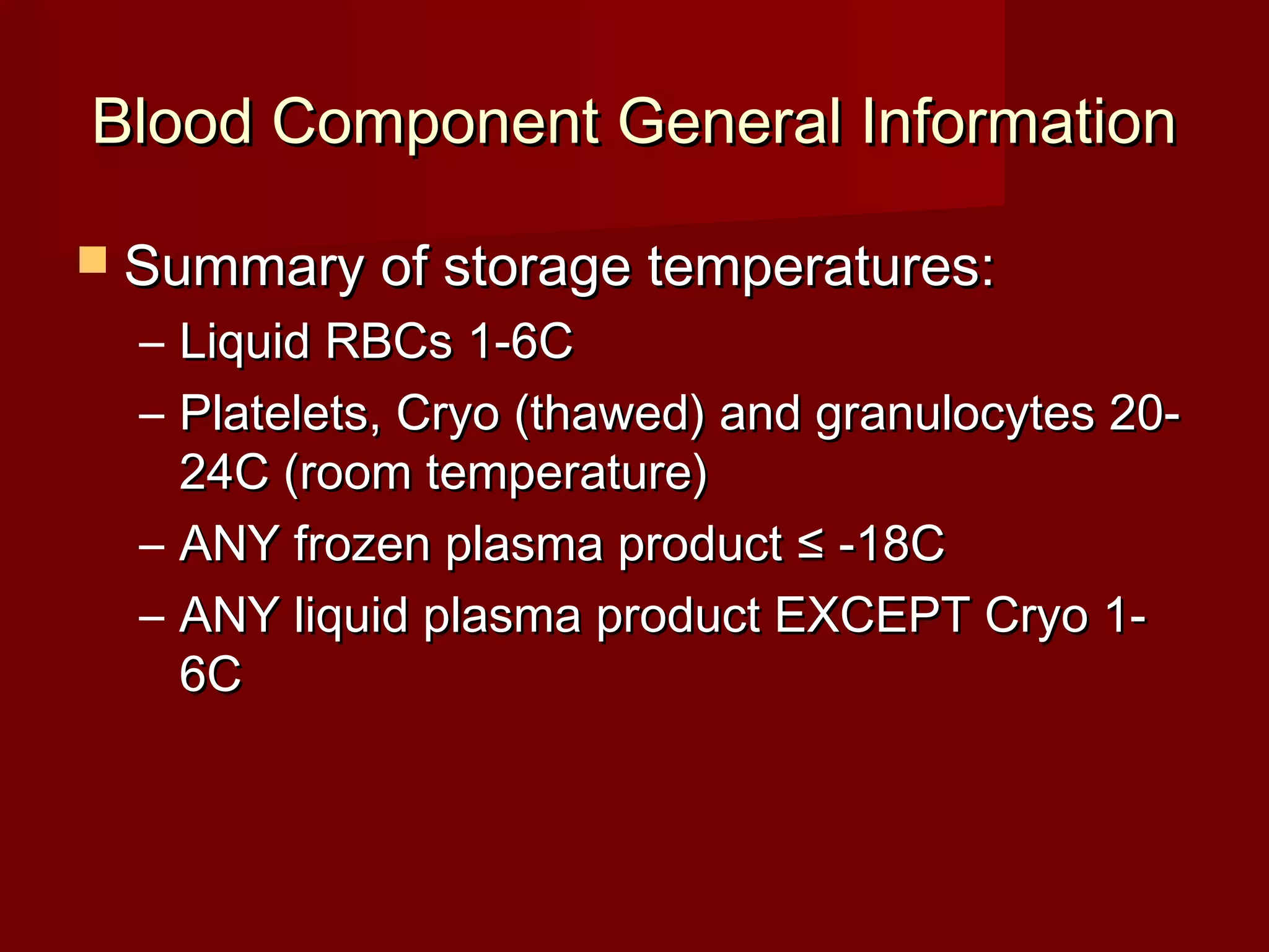 Bb unit2 bloodcomponentsspring2010 | PPT | Blood Disorders | Diseases ...