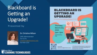 Blackboard is Getting an Upgrade PPT