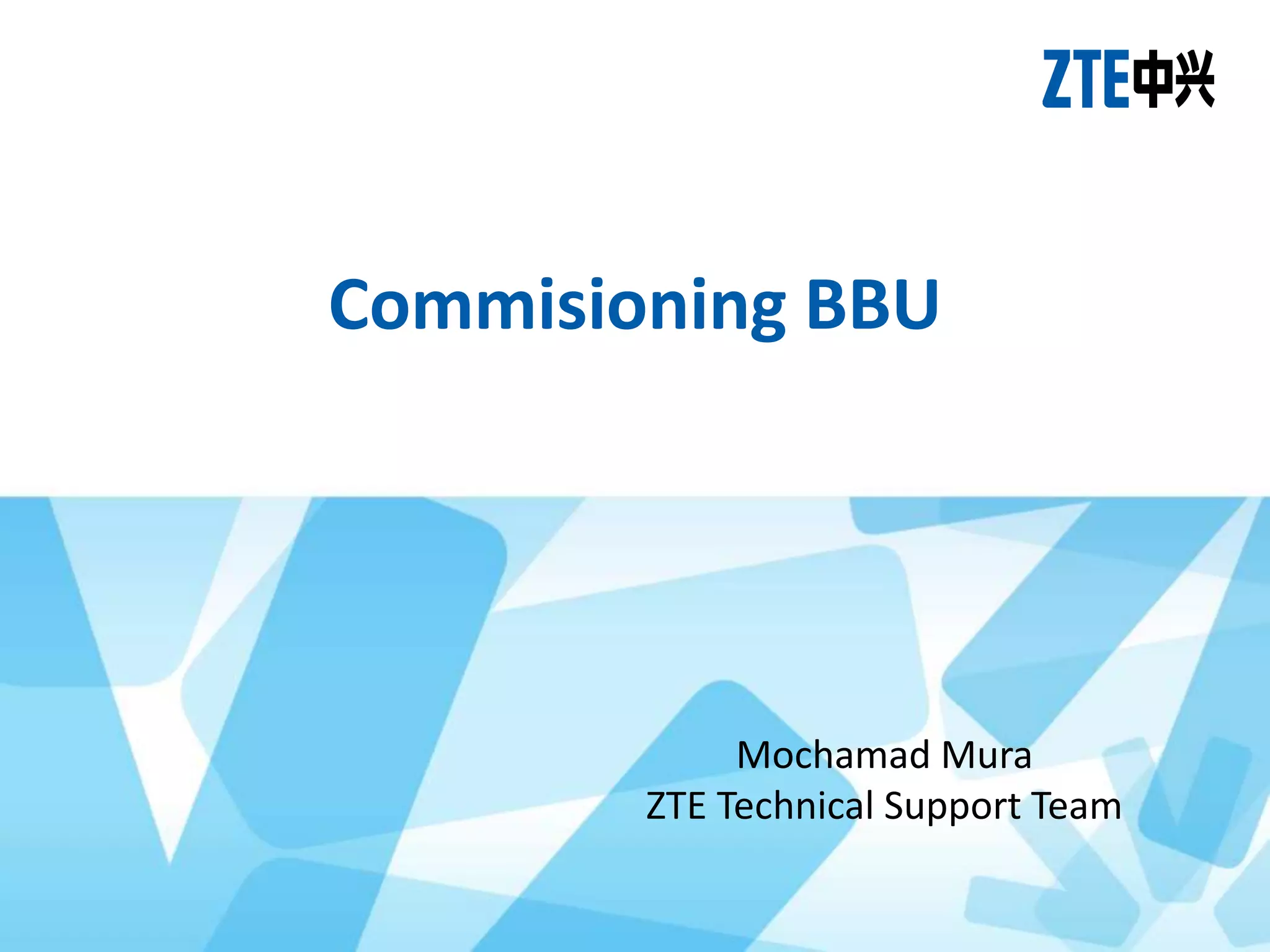 Bbu Remote Lokal Modify Configuration Ppt