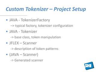 Custom Solr Tokenizer Flexible Tokenizer with JFlex | PPTX