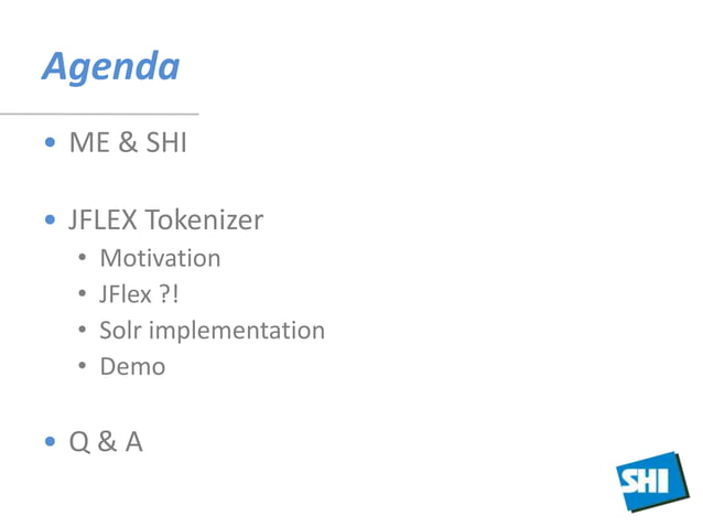 Custom Solr Tokenizer Flexible Tokenizer with JFlex | PPT