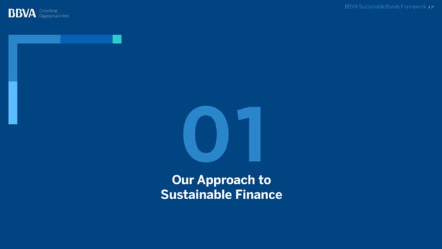 BBVA Sustainable Bonds Framework Presentation | PDF