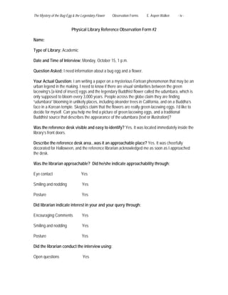 Bb Version 813 Reference Interview Analysis Aspen Walker | PDF