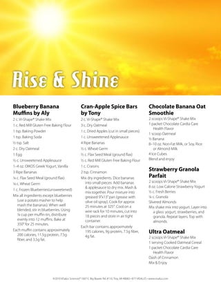 Recette shake Visalus | PDF