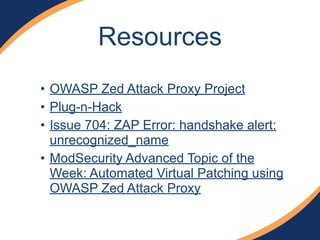 Owasp zap | PDF