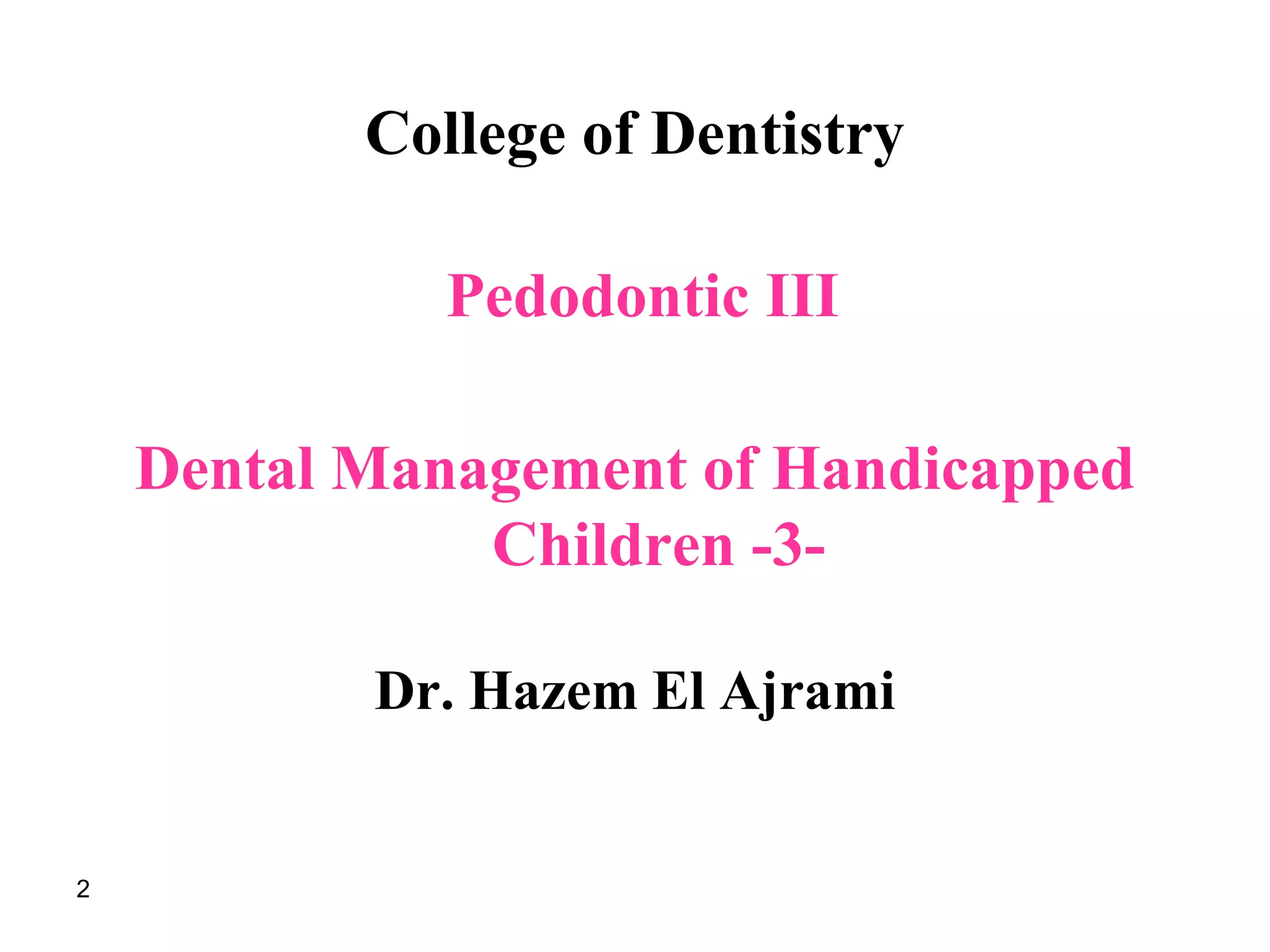 Pedodontics iii lecture 11 | PPT