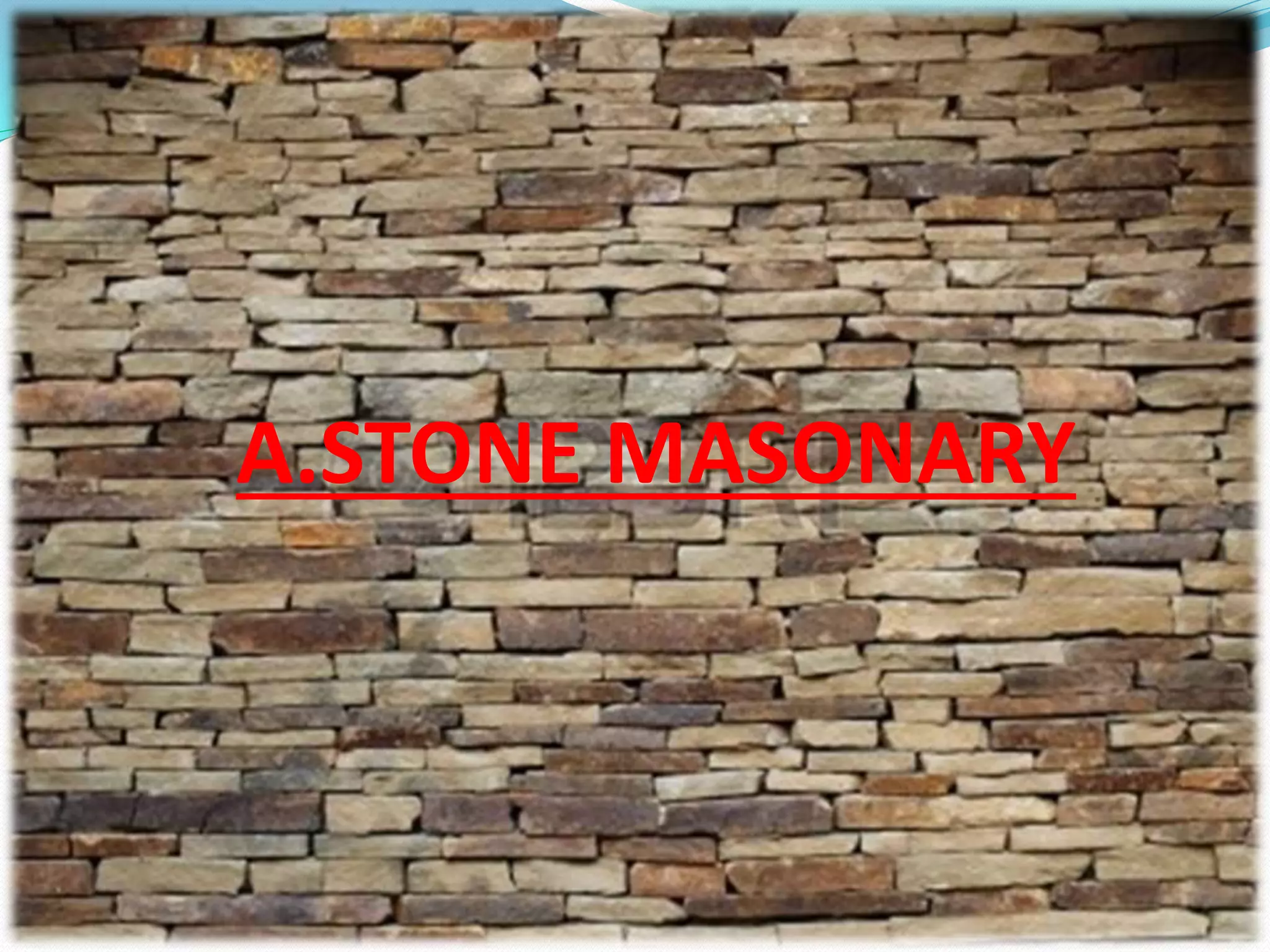 Masonry construction (Building Construction) | PPTX