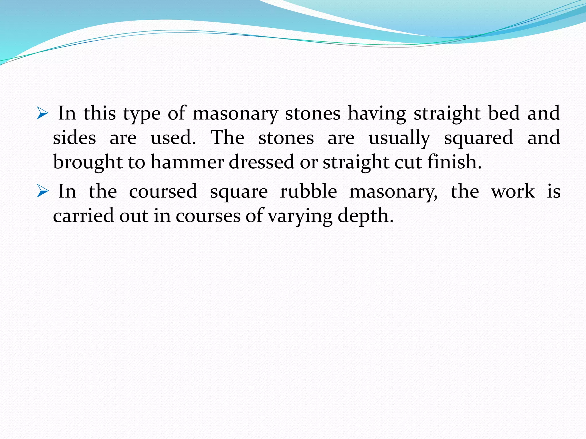 Masonry construction (Building Construction) | PPTX