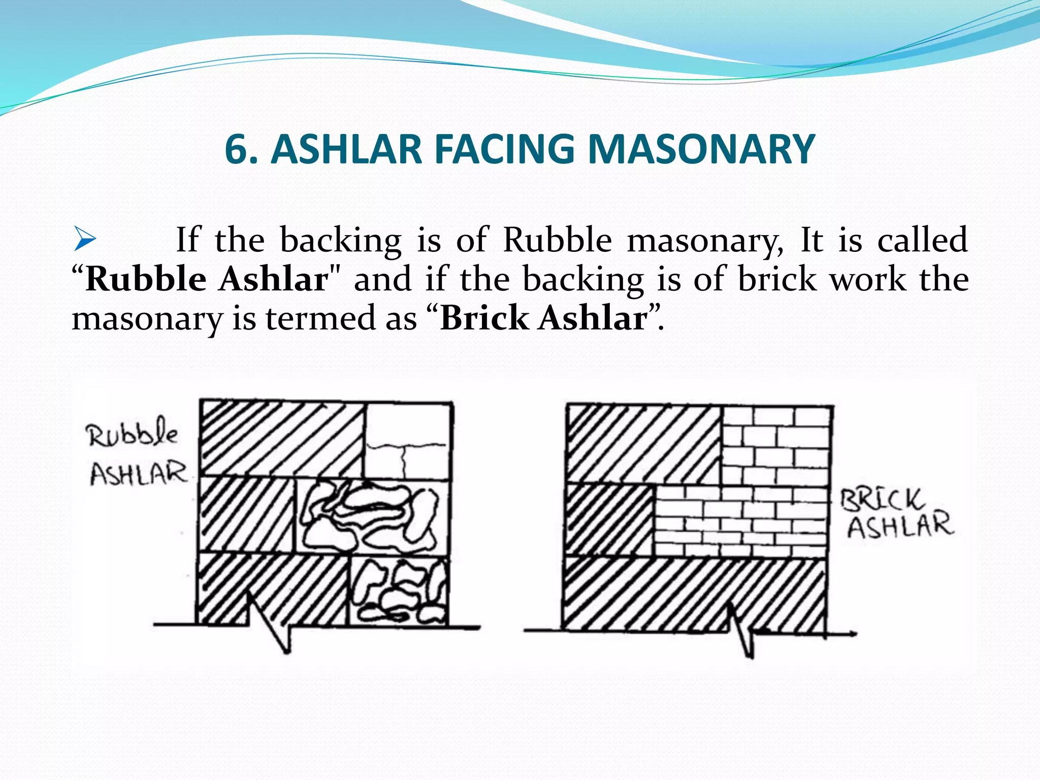 Masonry construction (Building Construction) | PPTX