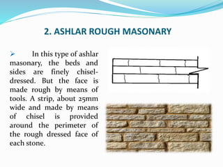 Masonry construction (Building Construction) | PPTX