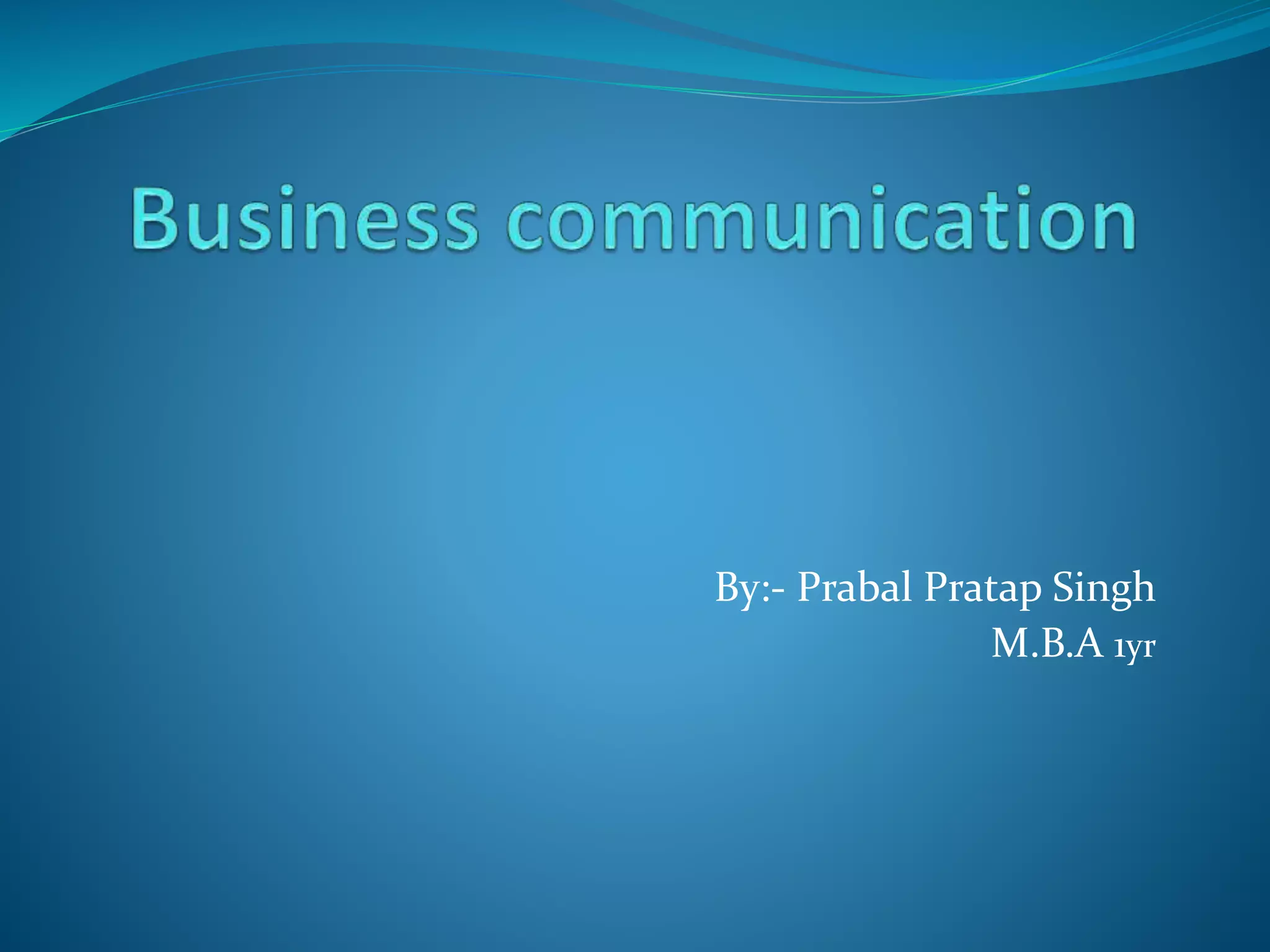 Business communication | PPT