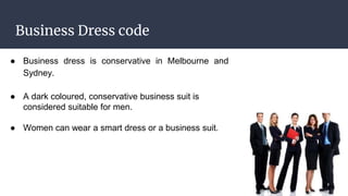 Business Etiquettes and Communication Practices in AUSTRALIA. | PPTX