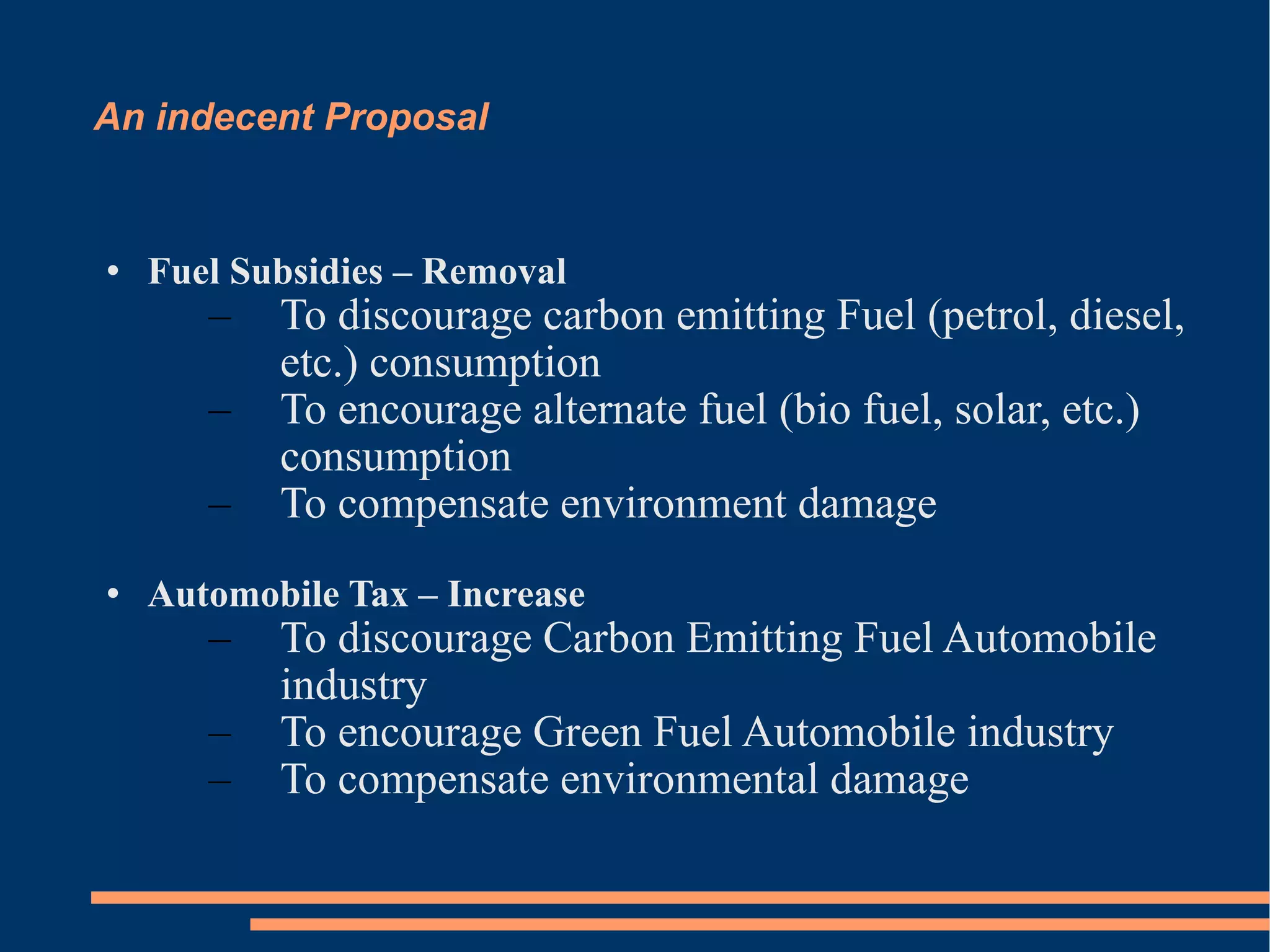 Air Pollution Control by Tax and Subsidies | PPT