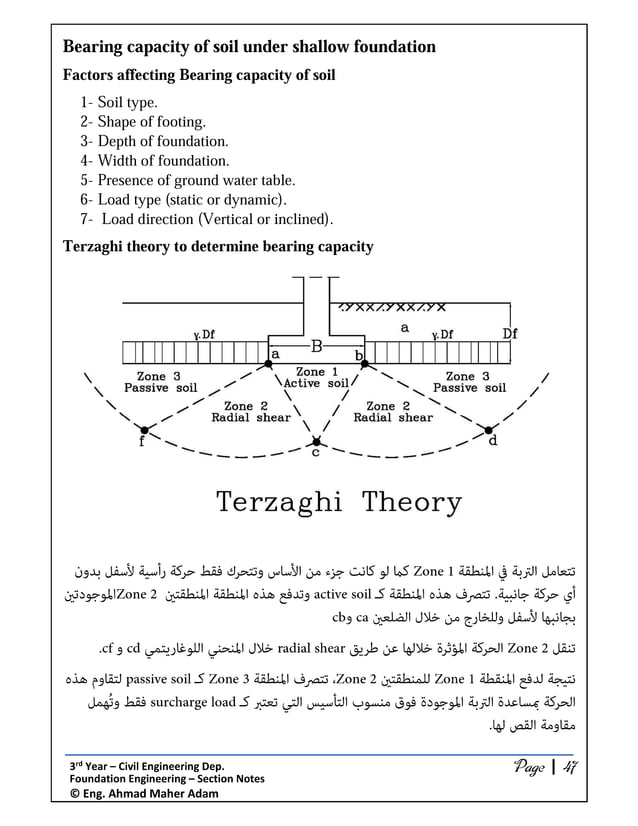 Bearing capacity of soil under shallow foundation | PDF | Civil ...