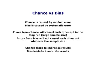 BIAS AND CHANCE AND CONFOUNDING | PPT