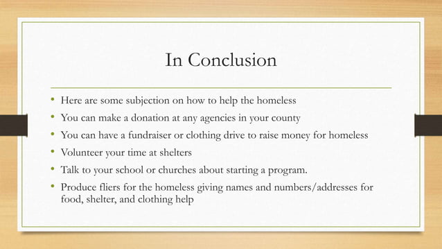 Homeless (Business Communication) | PPT
