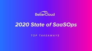 2020 State of SaaSOps Report | PPT