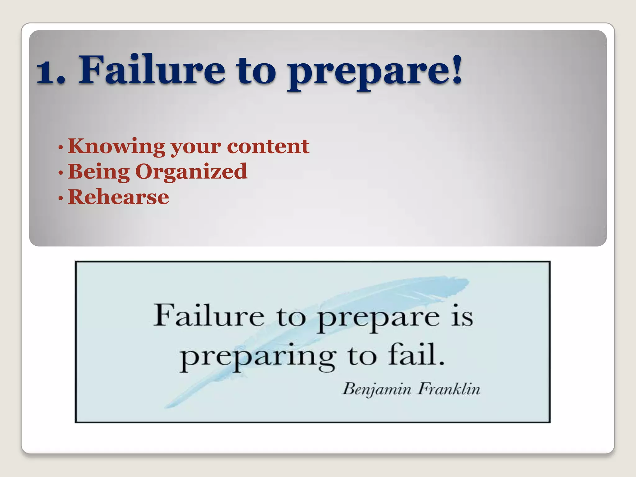 Errors in presentation & public speaking | PPTX