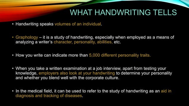 Bc graphology (handwriting) | PPT