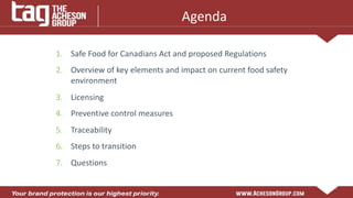 Safe Food for Canadians Regulations (SFCR) | PDF