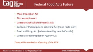 Safe Food for Canadians Regulation (SFCR) - Are You Ready? | PPTX