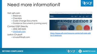 SQF Code Edition 9: What's New Since 8.1 & Tips for Your Conversion ...