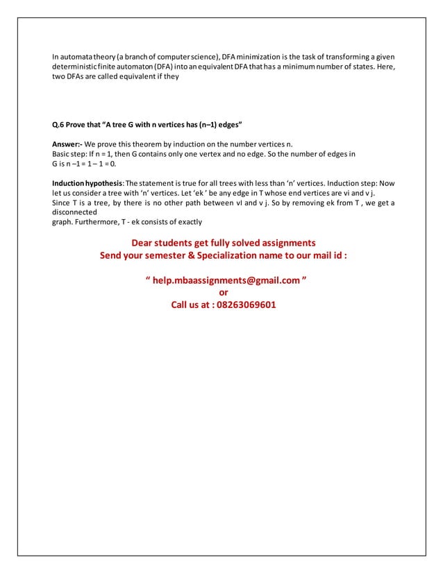 Bc0052 theory of computer science | PDF