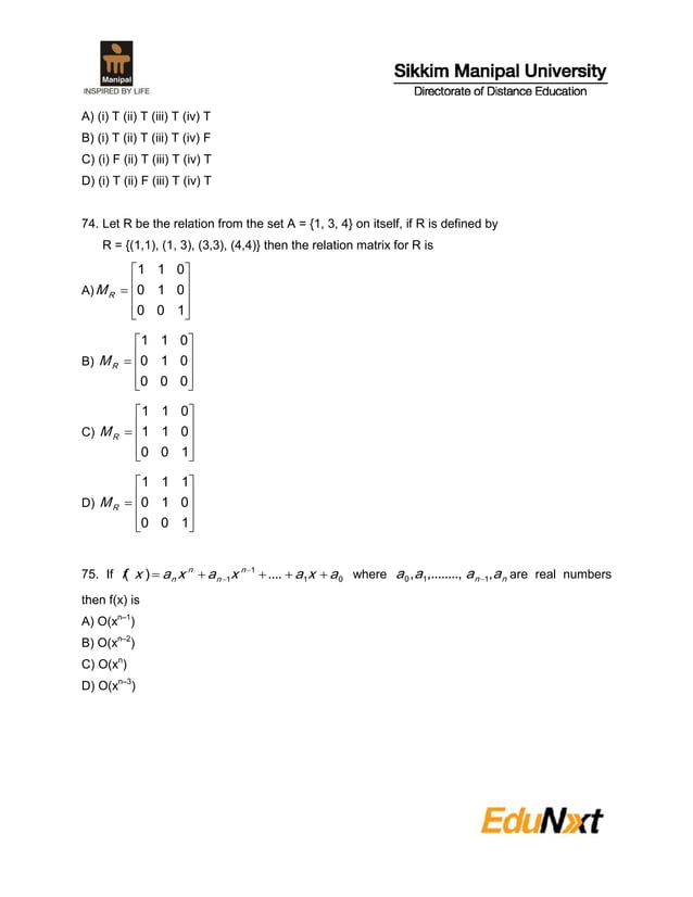 Bc0052 theory of computer science-mqp | PDF | Physics | Science